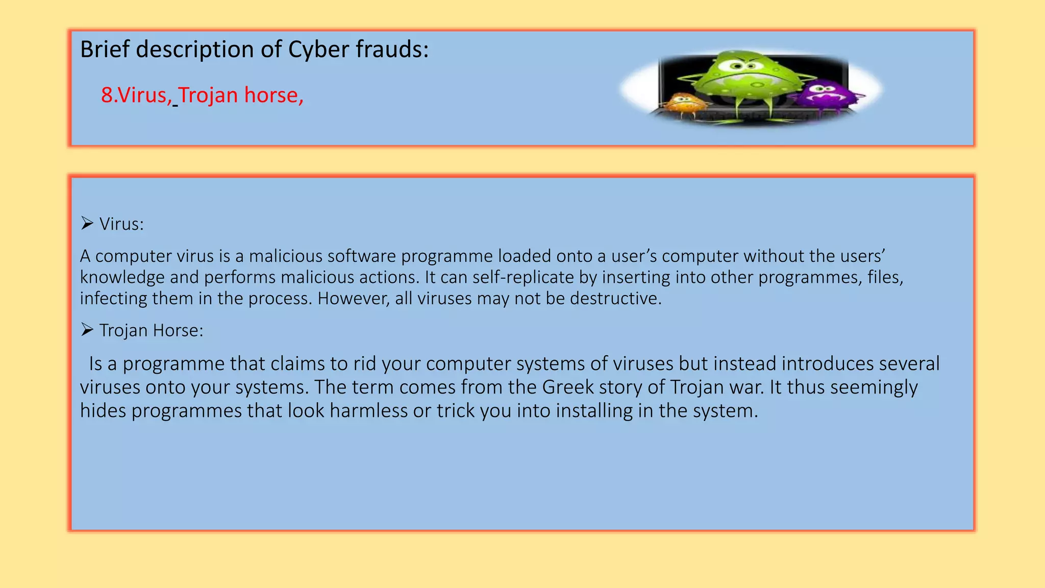 Lesson Iv On Fraud Awareness Cyber Frauds Pptx