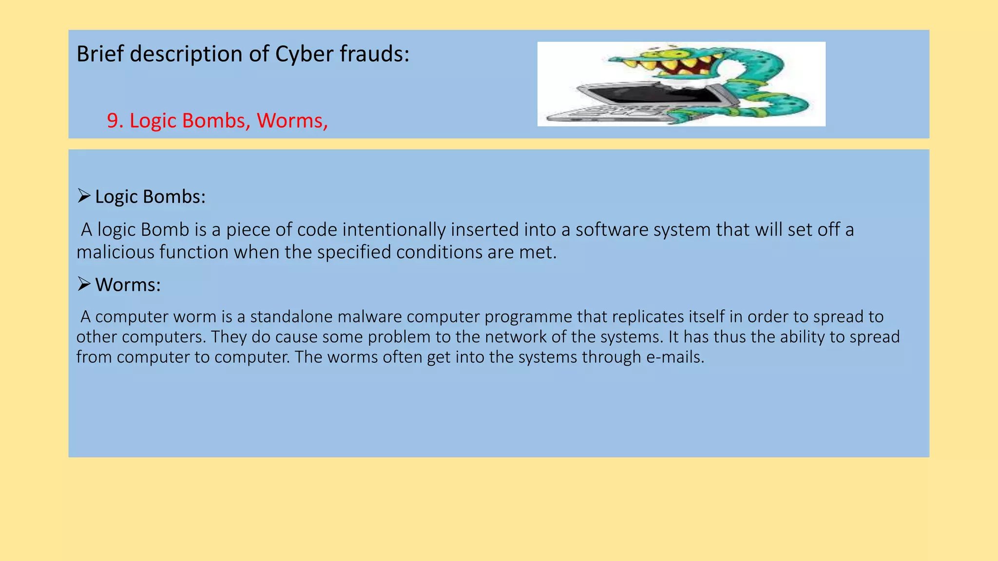 Lesson iv on fraud awareness (cyber frauds) | PPTX