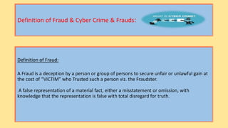 Lesson iv on fraud awareness (cyber frauds) | PPTX