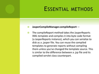 Jasper Report - Lesson | PPTX | Desktop Publishing | Computer Software and Applications