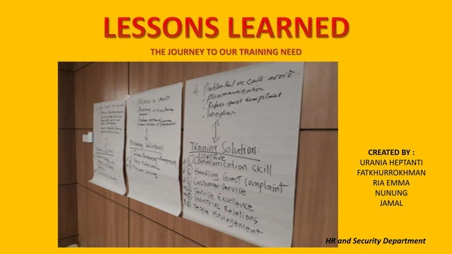 Lessons Learned Training 4.0 | PPTX