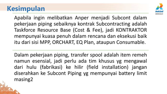 Lesson Learned Subcontracting Piping Work (Piping Fabrication, PWHT ...