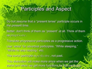 Introduction to Participles | PPT