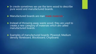 Lesson manufactured boards | PPT