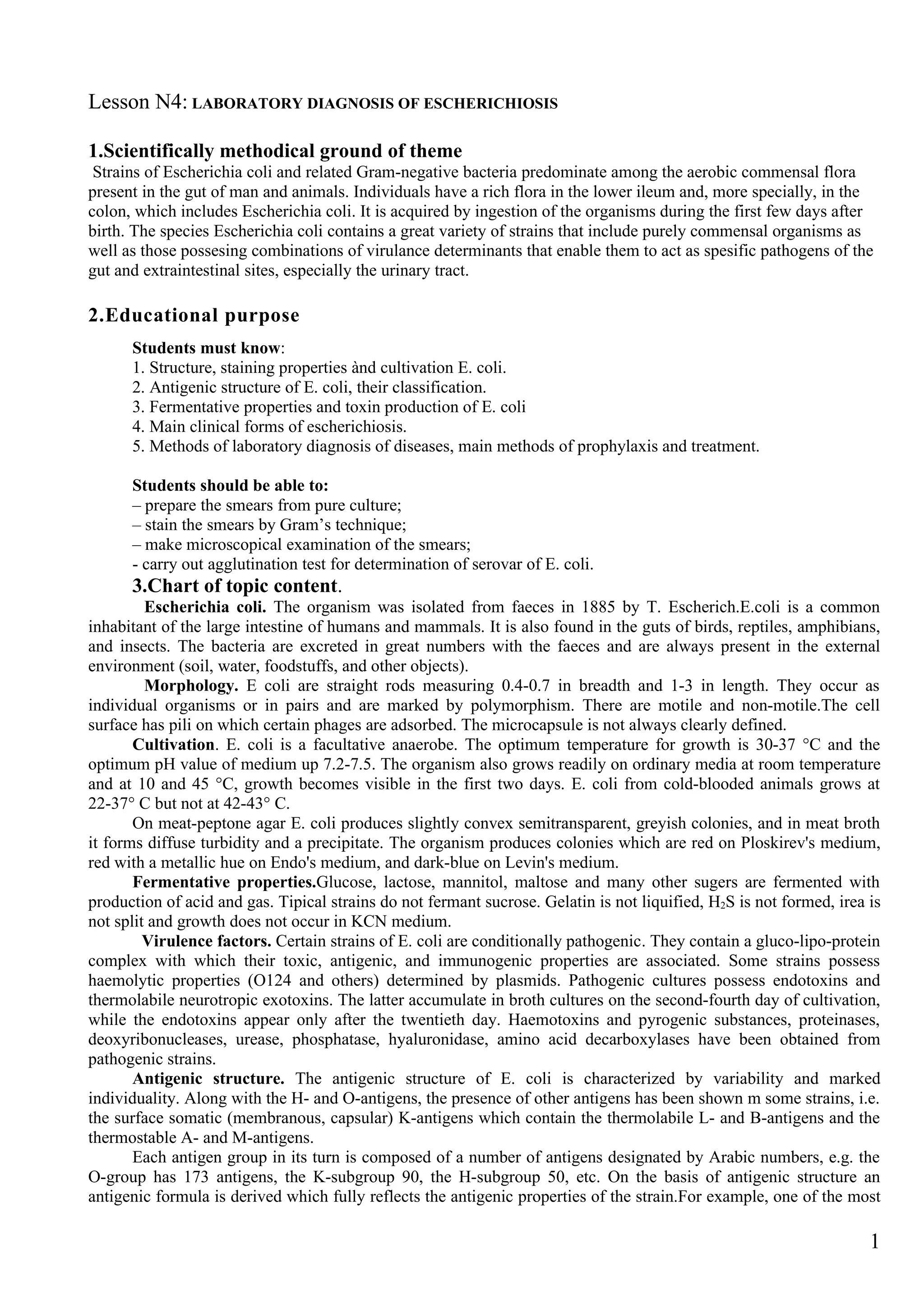 Bohomolets Microbiology Lesson #4 | DOC