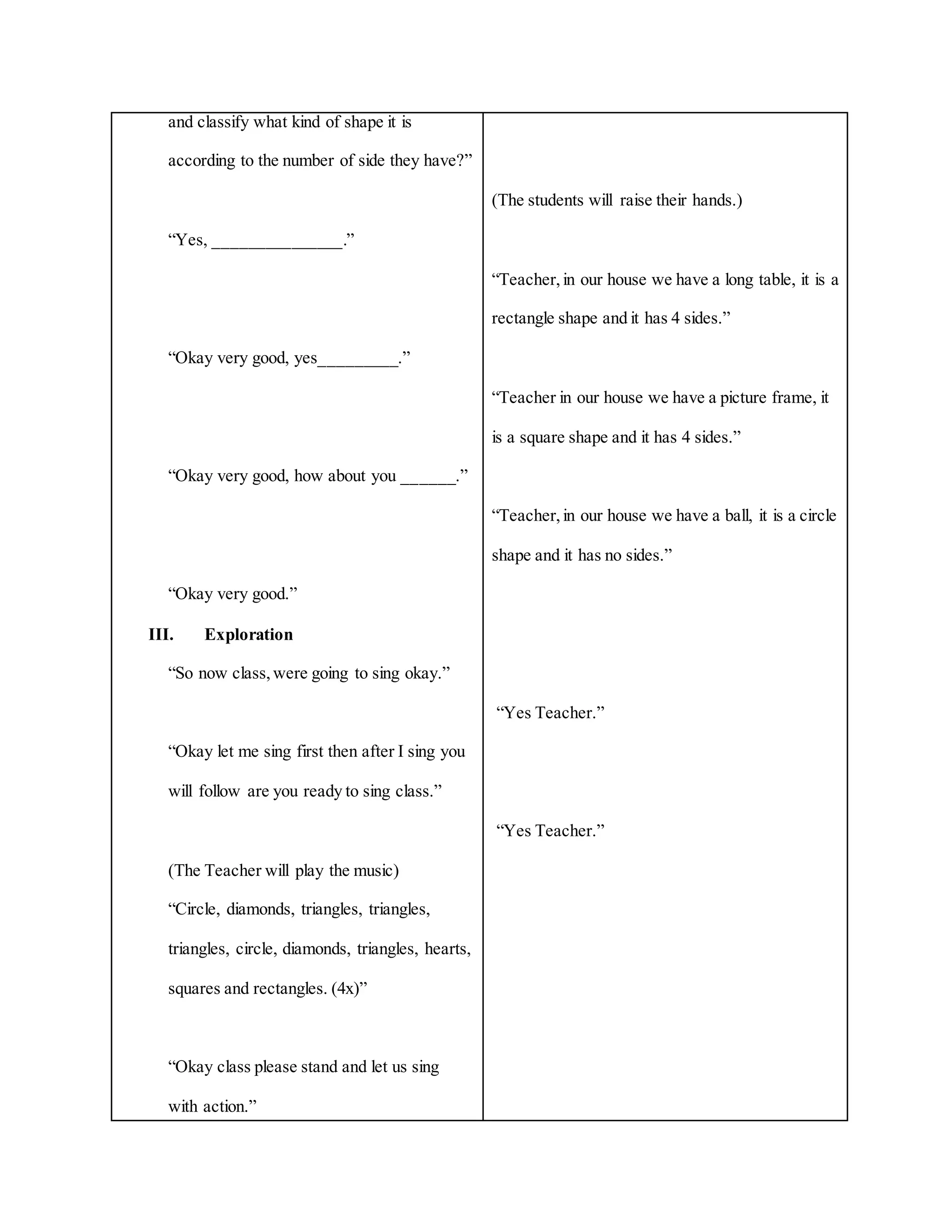 5 e's Detailed lesson plan for kindergarden | DOCX