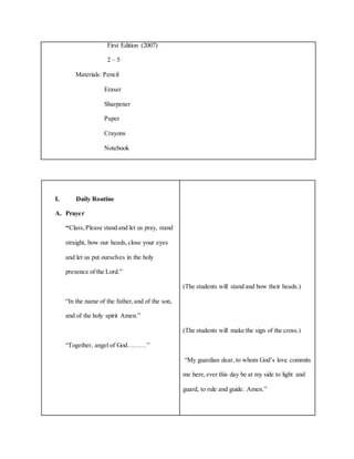 5 e's Detailed lesson plan for kindergarden | DOCX
