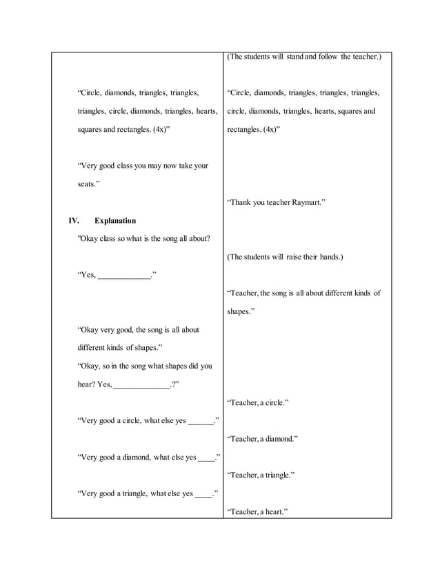 5 e's Detailed lesson plan for kindergarden | DOCX | Christianity ...