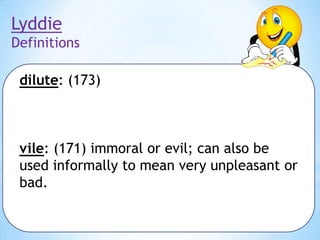 Lyddie: Lesson ninteen, Unit 1 | PPTX