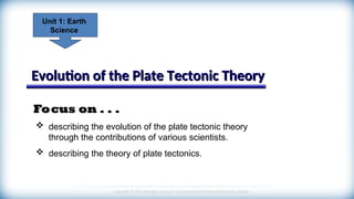 Evolution of the Plate Tectonic Theory.ppt