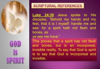 God is Spirit | PPTX | Christianity | Religion & Spirituality