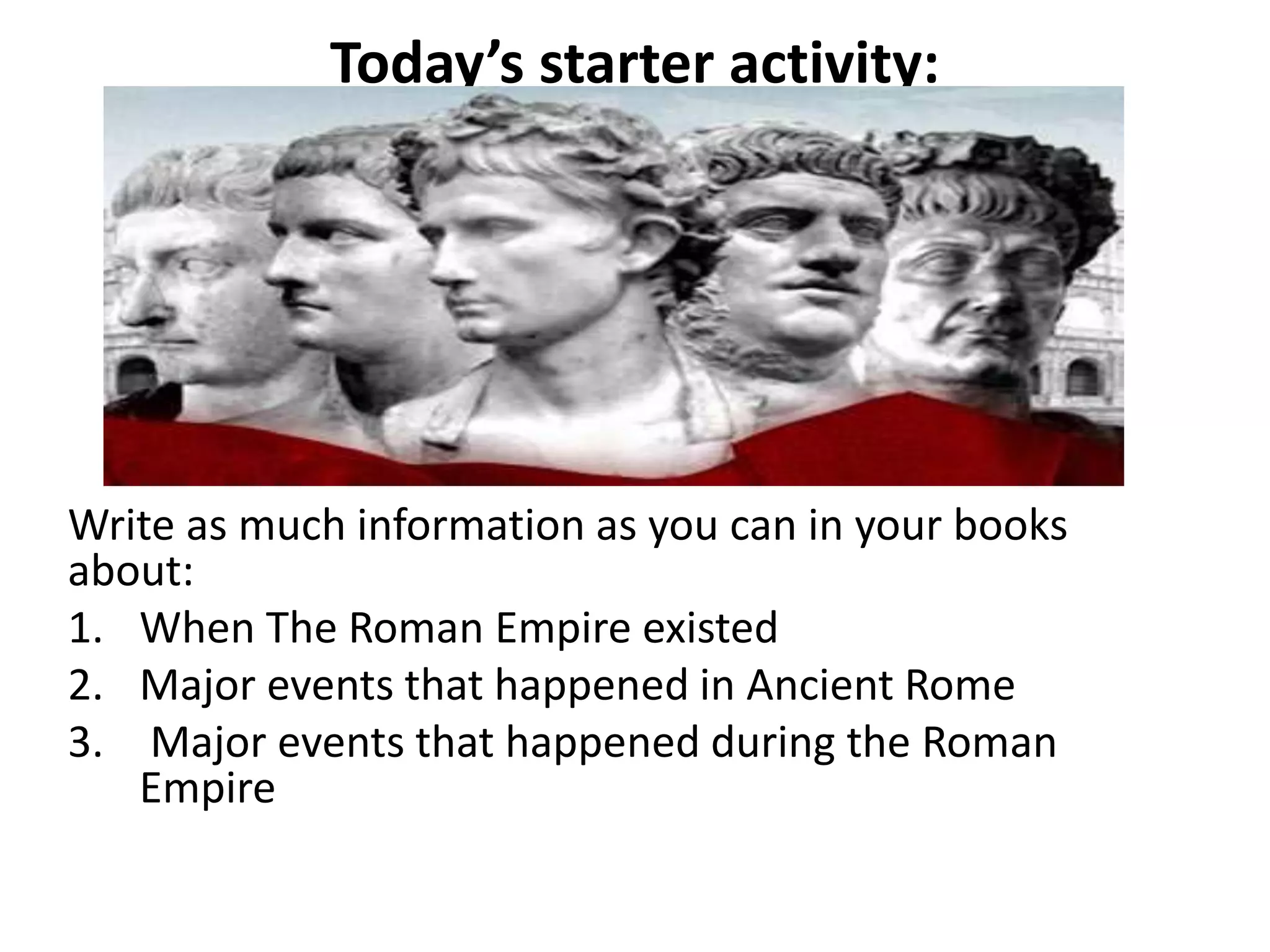 Lesson no 3 the roman empire the regent's | PPTX