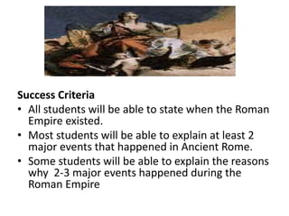 Lesson no 3 the roman empire the regent's | PPTX