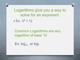 Common Logarithms | PPTX