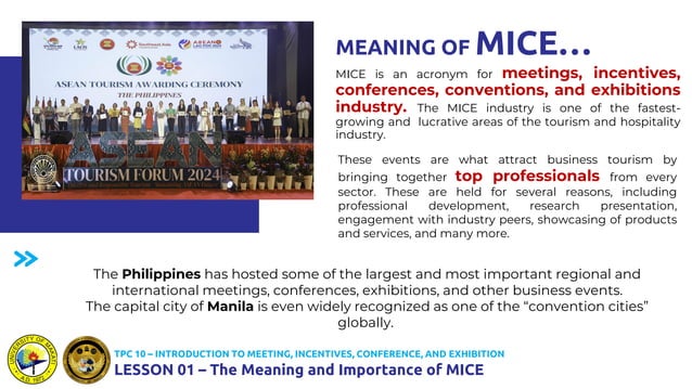 LESSON O1_The Meaning and Importance of MICE.pdf | Fan Conventions | Events