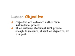 Lesson objective final | PPTX