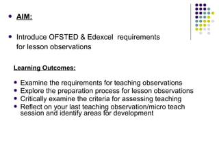 CTLLS day 2 lesson observation | PPT