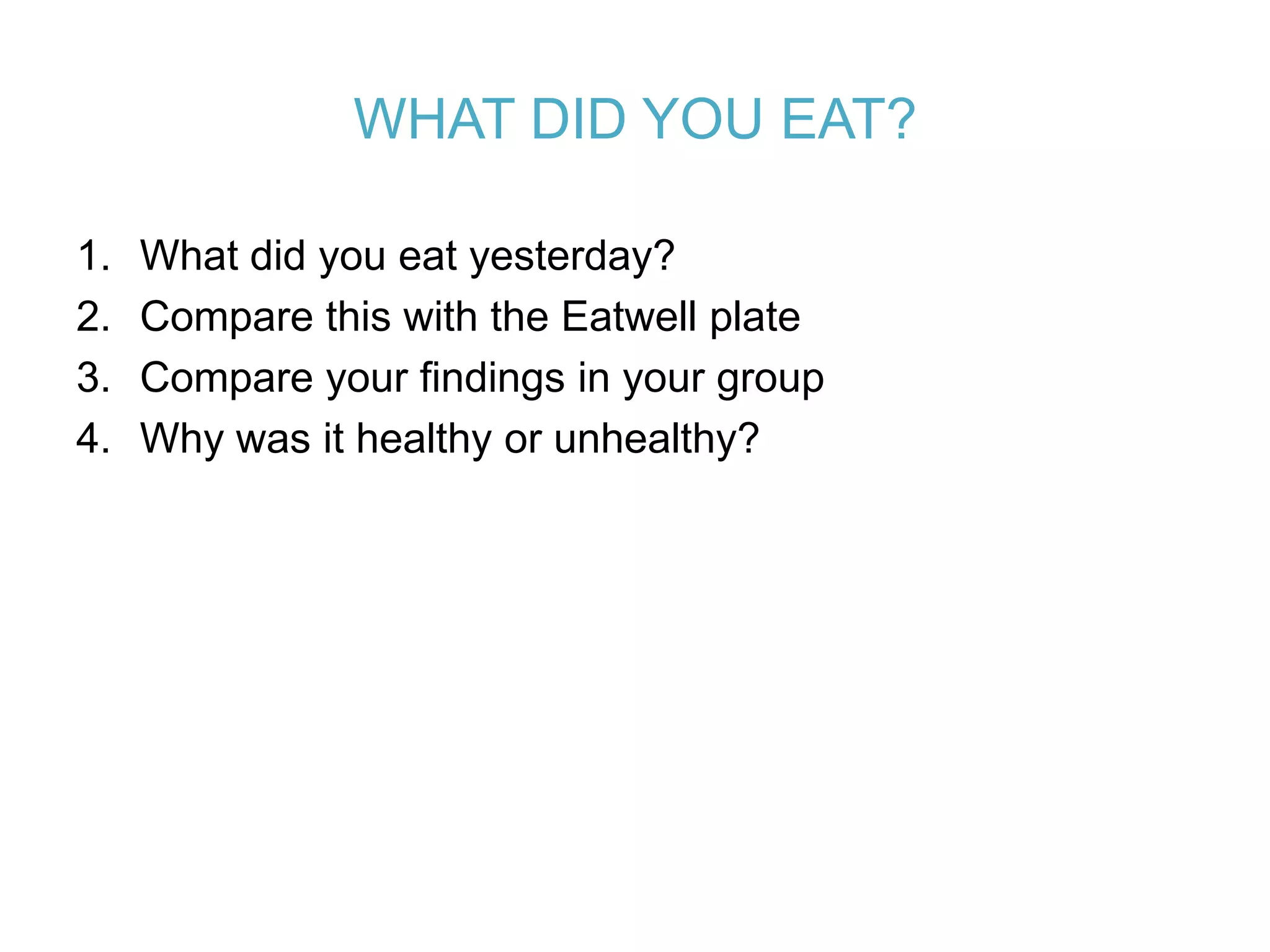 Lesson on eatwell plate (1) | PPT