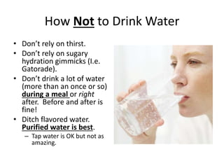 Healthy Living: Lesson One Water | PPTX