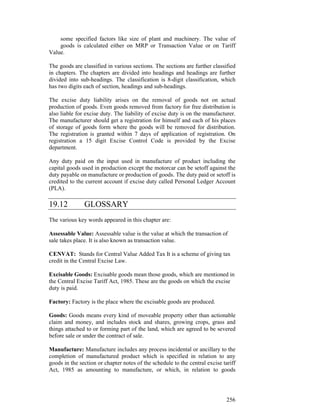 Lesson On Excise Duty | PDF