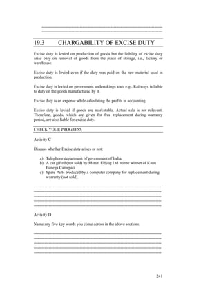 Lesson On Excise Duty | PDF