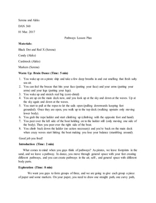 Lesson on Pathways | PDF