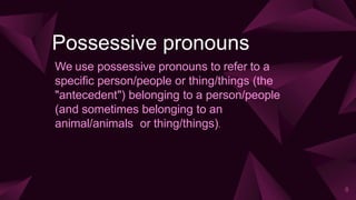 Lesson on Pronouns | PPTX