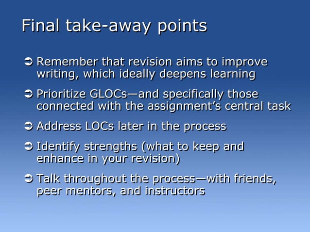 Lesson on revision goals & priorities 2.11