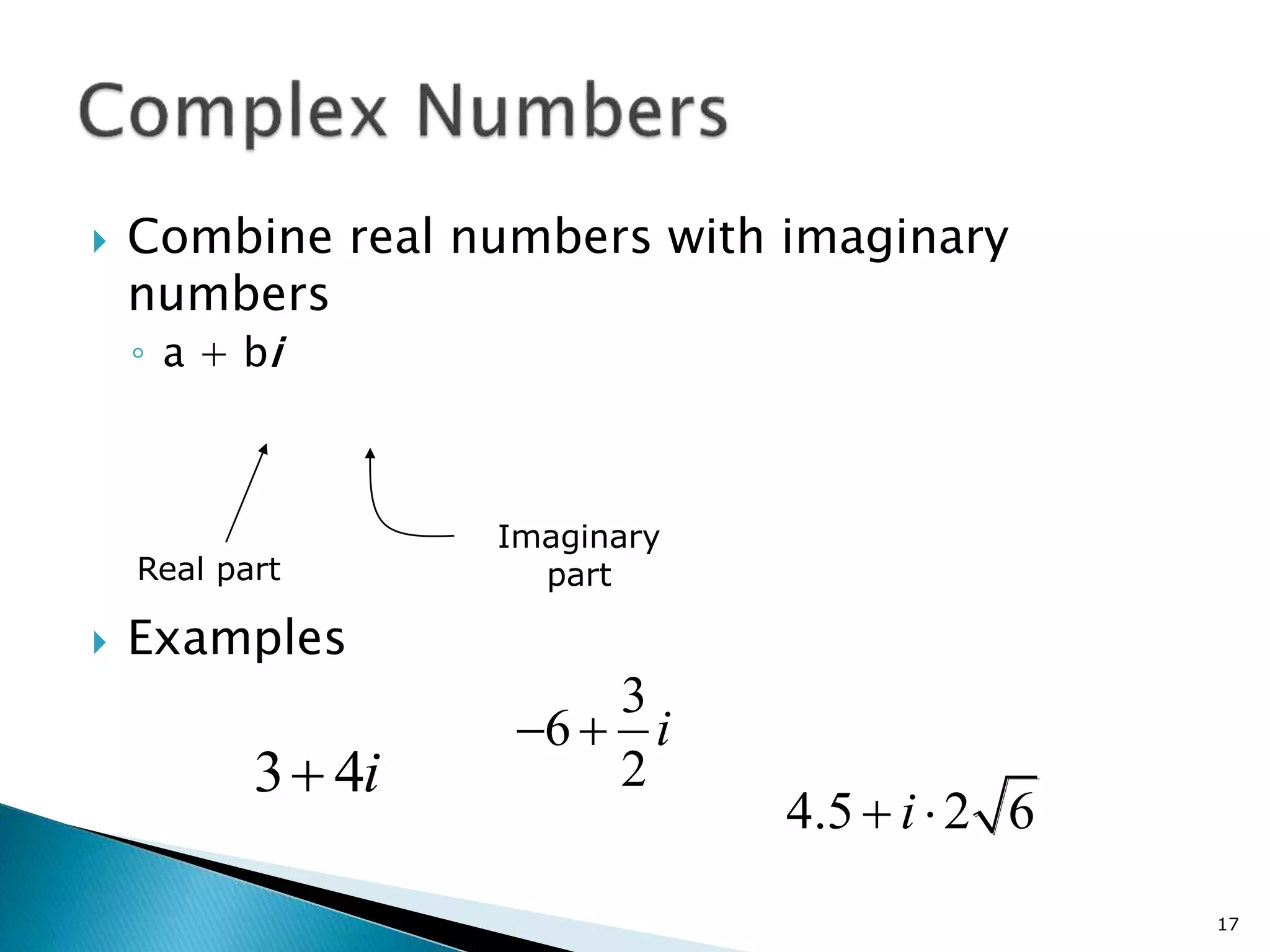 Complex numbers- College Algebra | PPTX