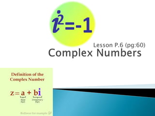 Complex numbers- College Algebra | PPTX