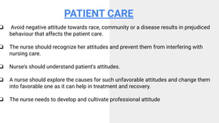 Nursing implications in attitude | PDF