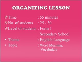 Lesson plan | PPT