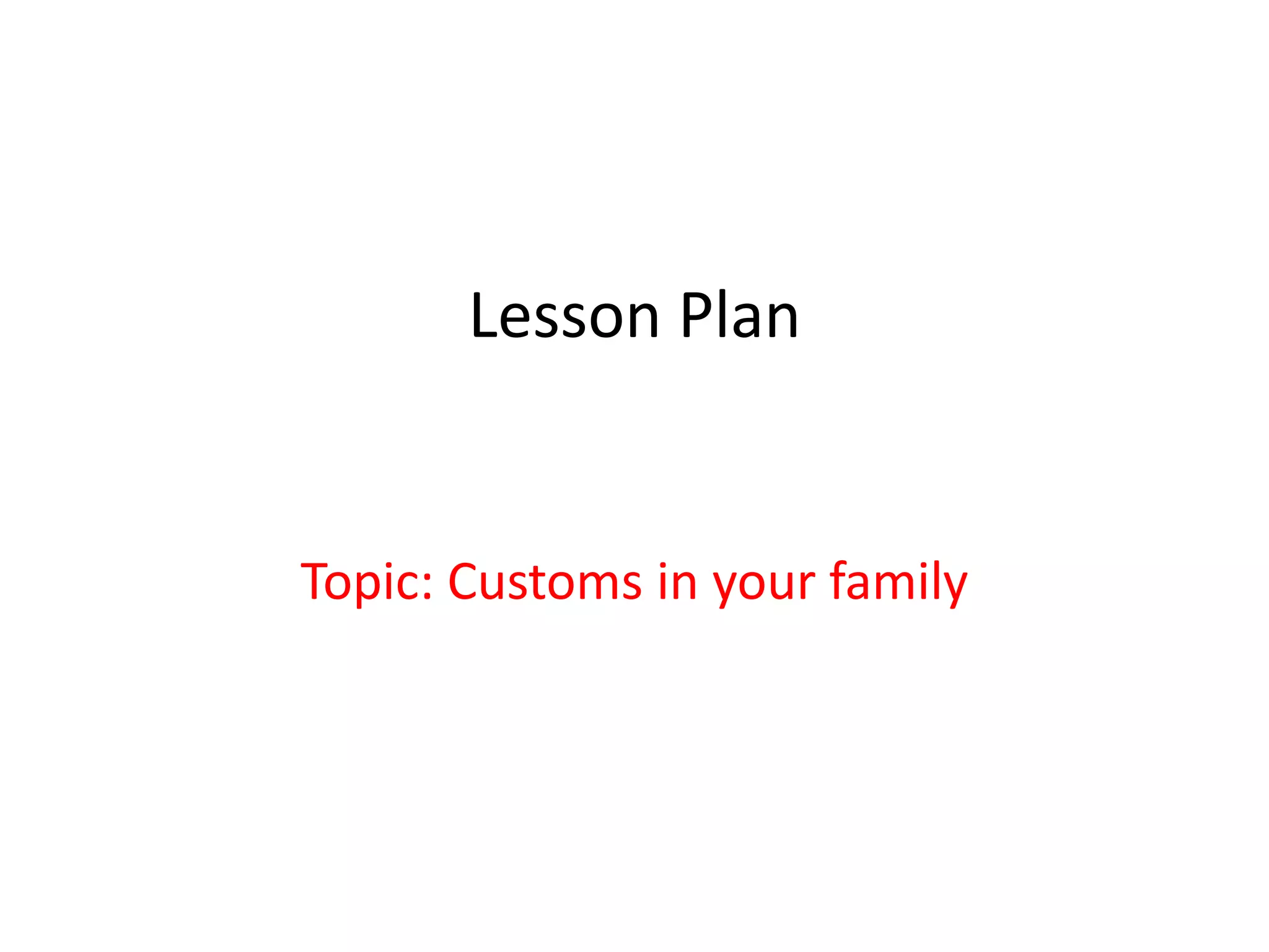 Lesson plan | PPT