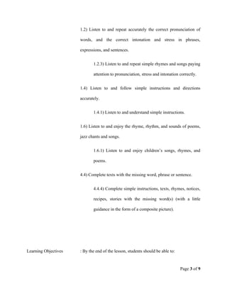 Listening Lesson Plan | PDF