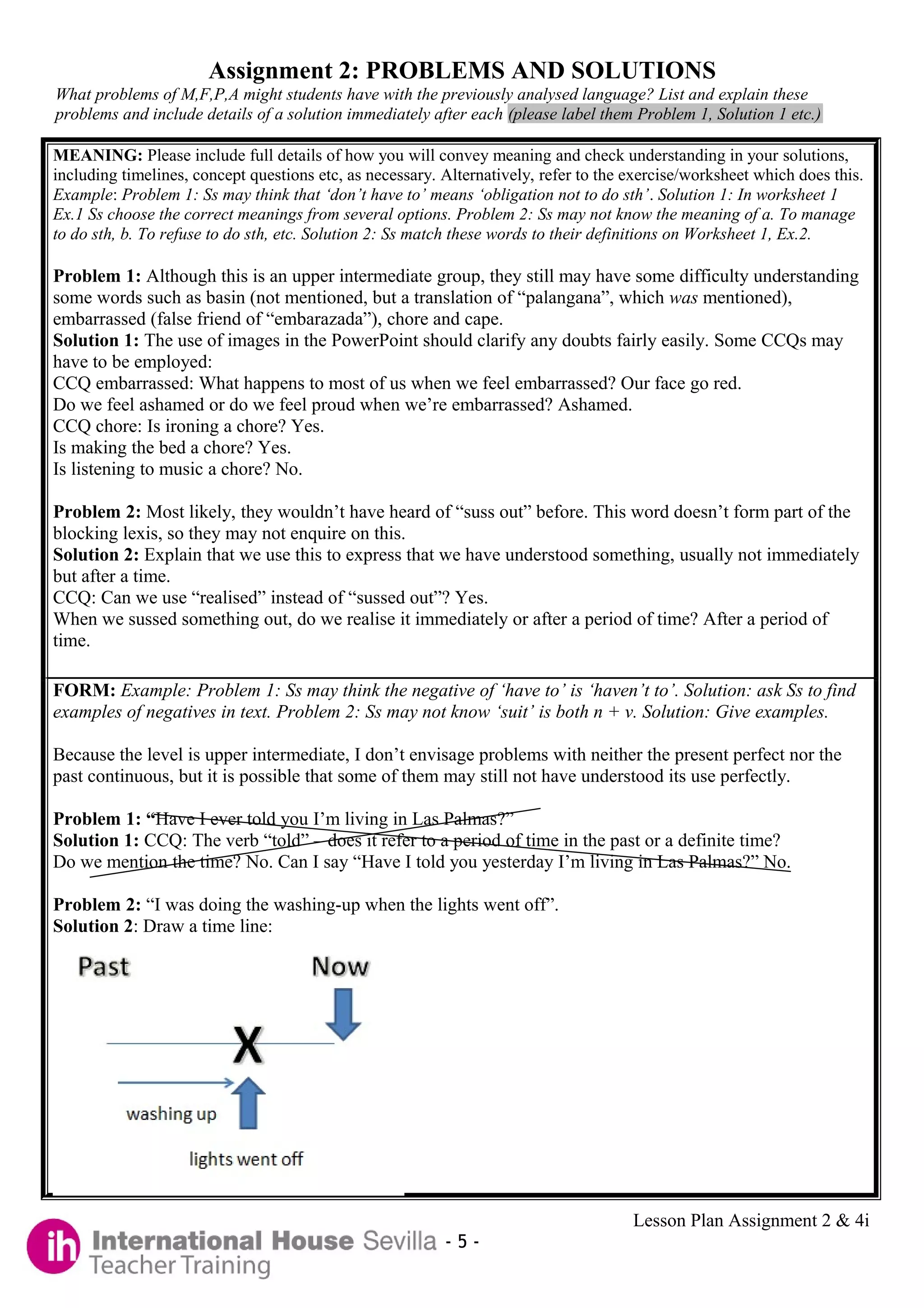 Example of a CELTA lesson plan | DOC