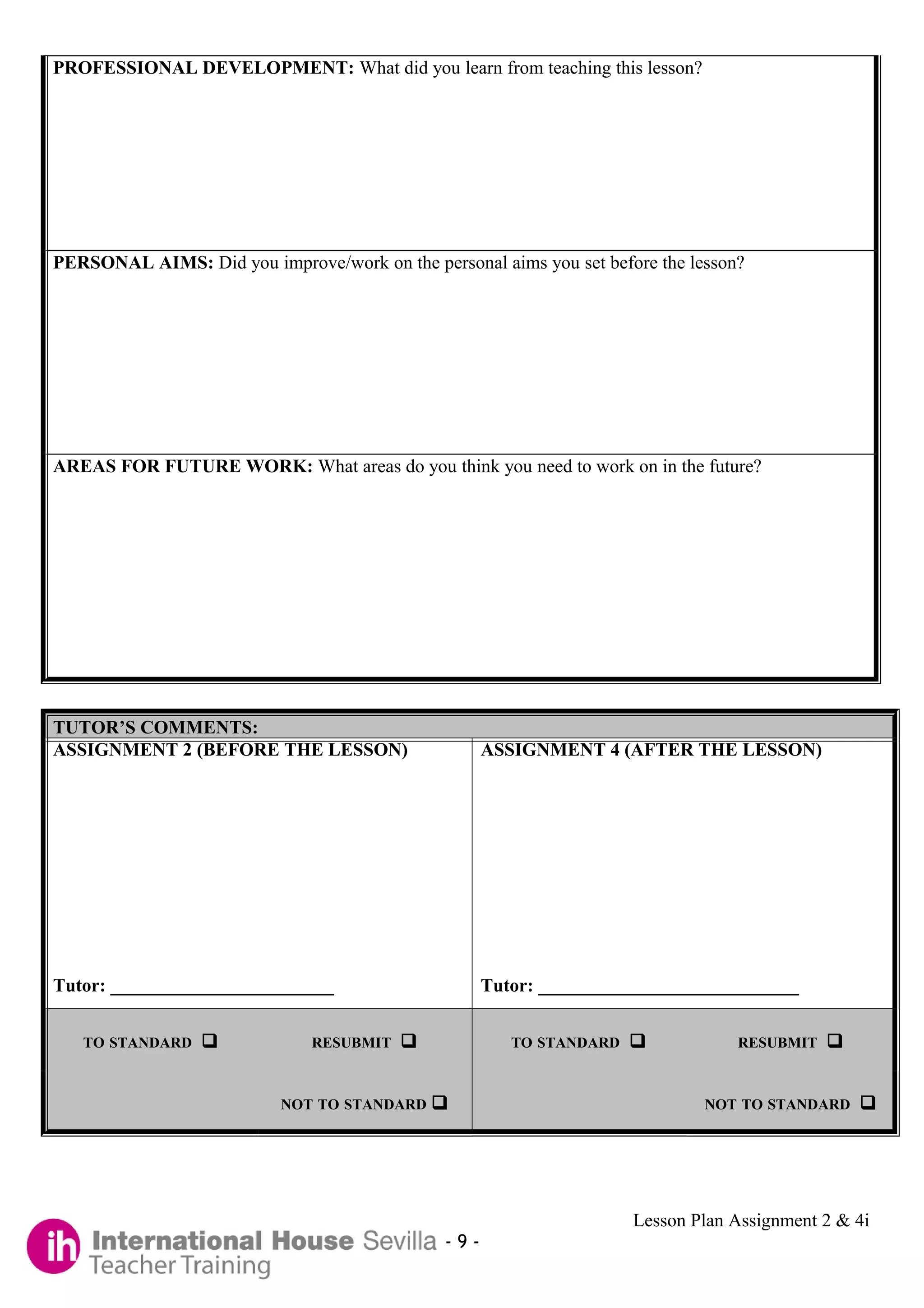 Example of a CELTA lesson plan | DOC