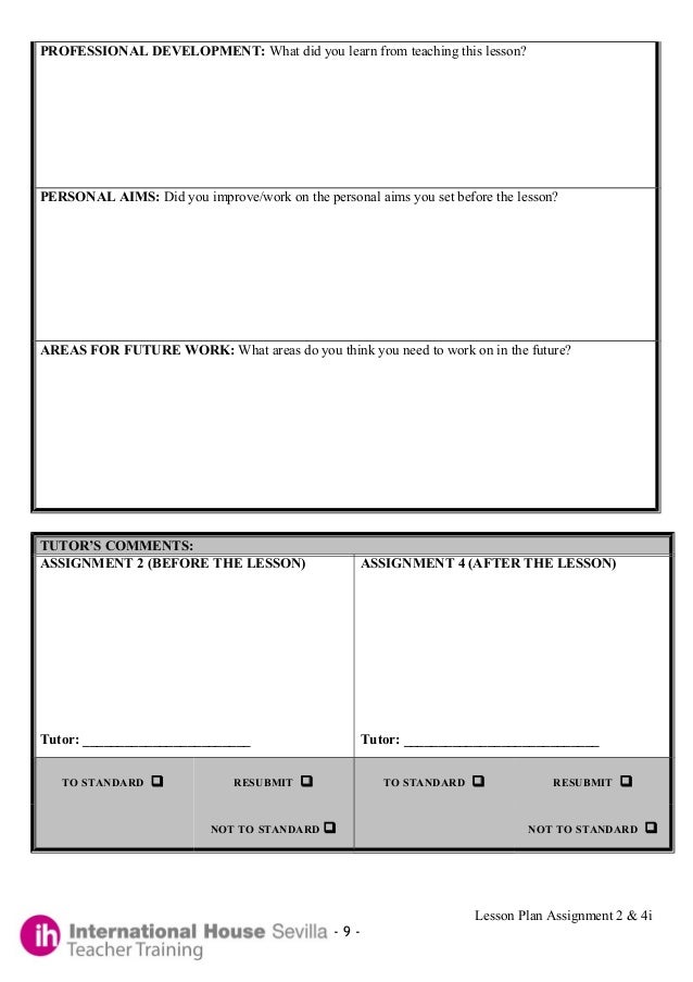 Example of a CELTA lesson plan