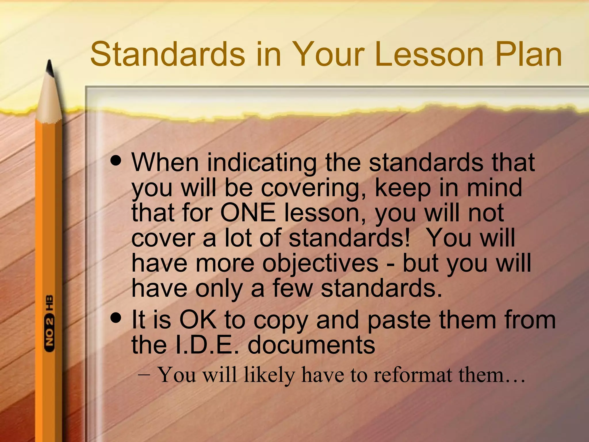 Creating Lesson Plans - The Basics | PPT