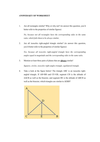 Lesson plan Congruence and Similarity | DOCX