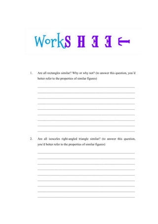 Lesson plan Congruence and Similarity | DOCX