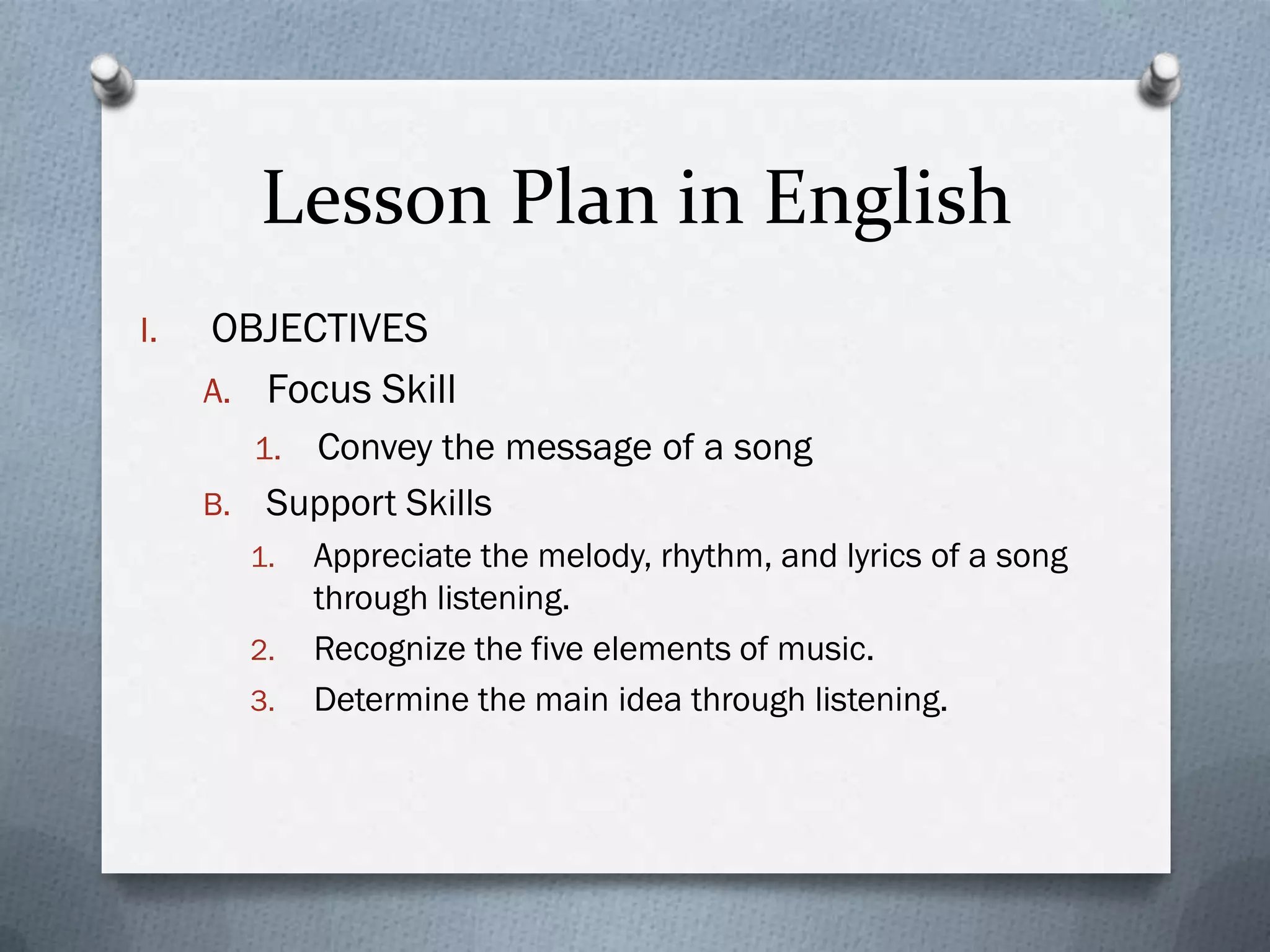 Lesson plan | PPTX