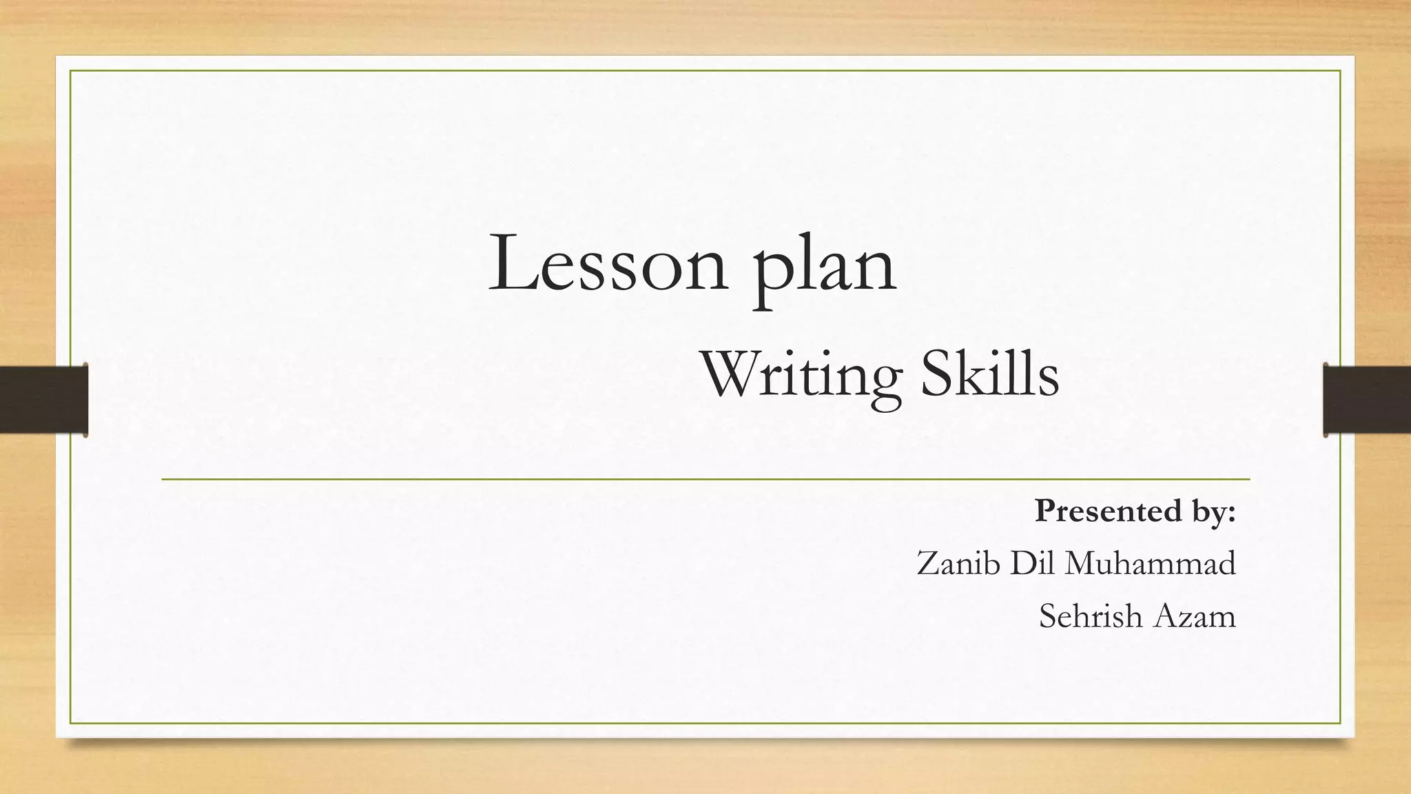 Lesson plan present simple tense | PPTX