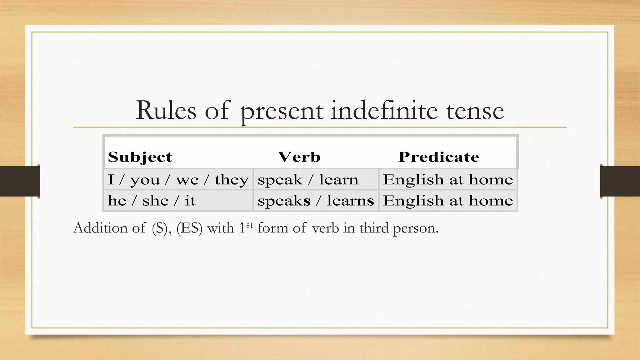 Lesson plan present simple tense | PPTX
