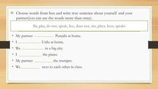 Lesson plan present simple tense | PPTX