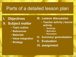Lesson plan | PPTX | Education