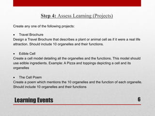 Eukaryotic Cells -Brief Online Lesson Plan | PPTX