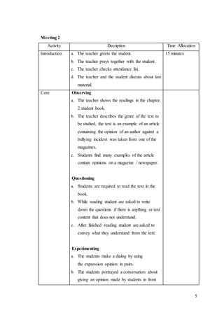 Lesson plan Senior High School Class XI | DOCX | Educational Assessment ...