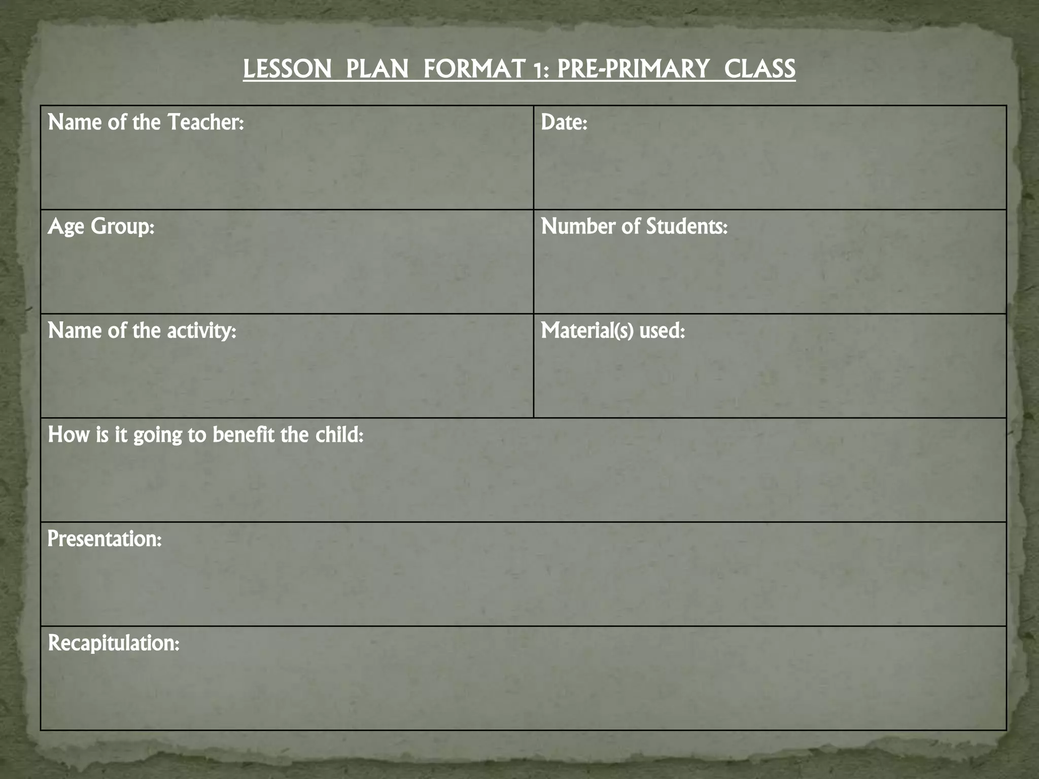 Lesson plan | PPTX