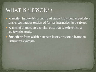 Lesson plan | PPTX