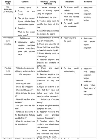 Lesson plan Year 5 | PDF